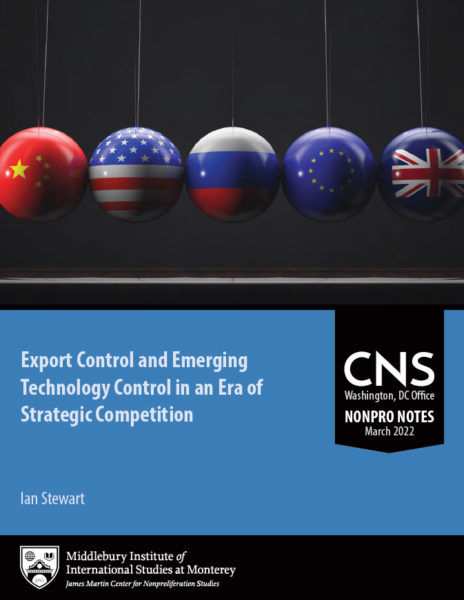 Export Control and Emerging Technology Control in an Era of Strategic ...